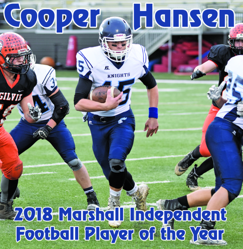 PREP FOOTBALL: Cooper Hansen: 2018 Marshall Independent Football Player ...